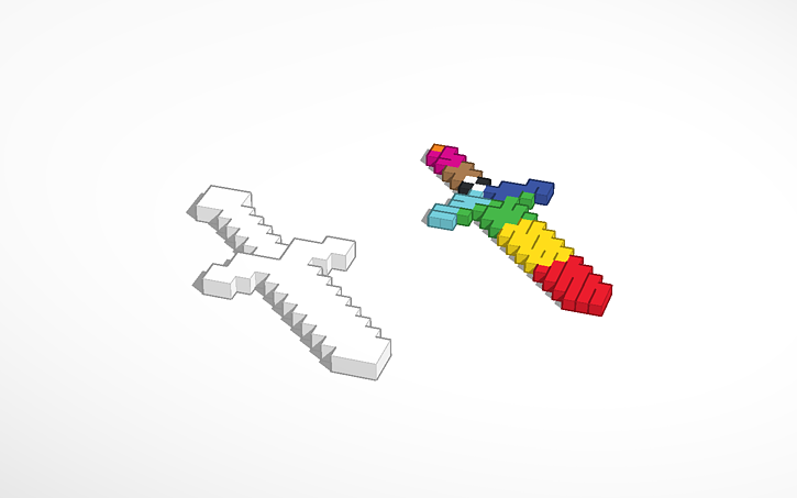 3D design Minecraft Sword | Tinkercad
