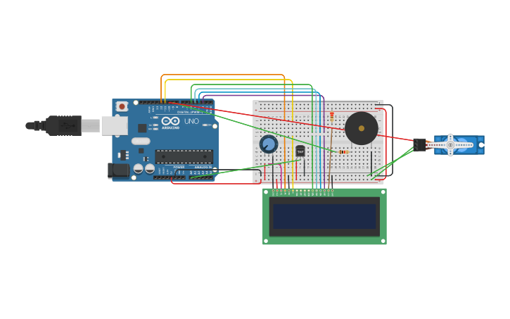 Circuit design LCD Temp Sensor | Tinkercad