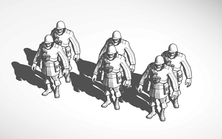 3D design soldiers - Tinkercad