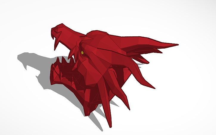 3D design dragon head - Tinkercad