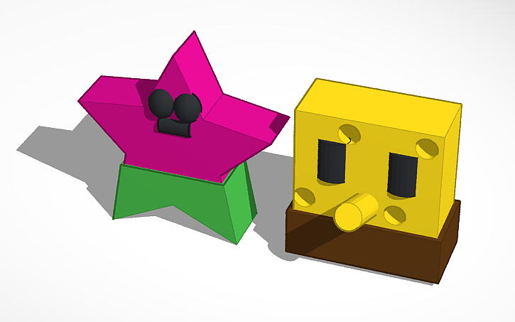 3D design Patrick and spongebob square pants | Tinkercad
