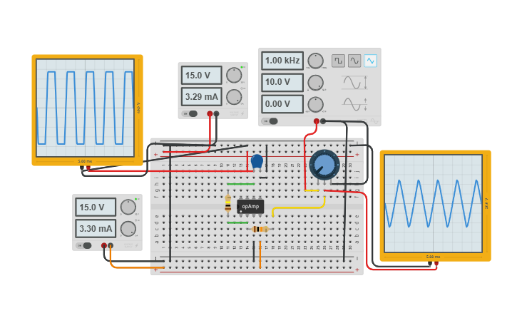 Circuit design Audio Amplifier (op-amp) - Tinkercad