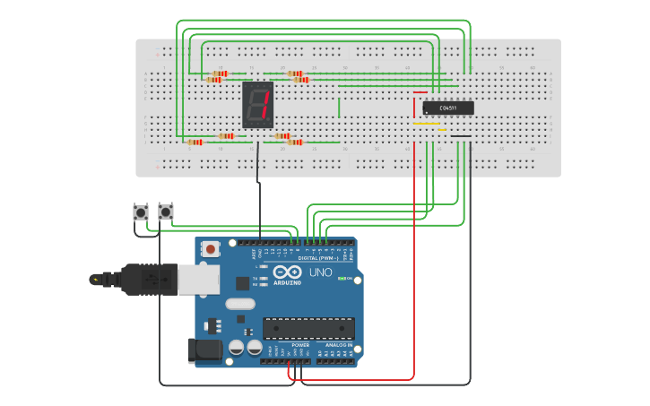Circuit design Serial Output(Reg) - Tinkercad