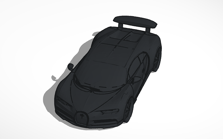 3D design bugatti with wing - Tinkercad