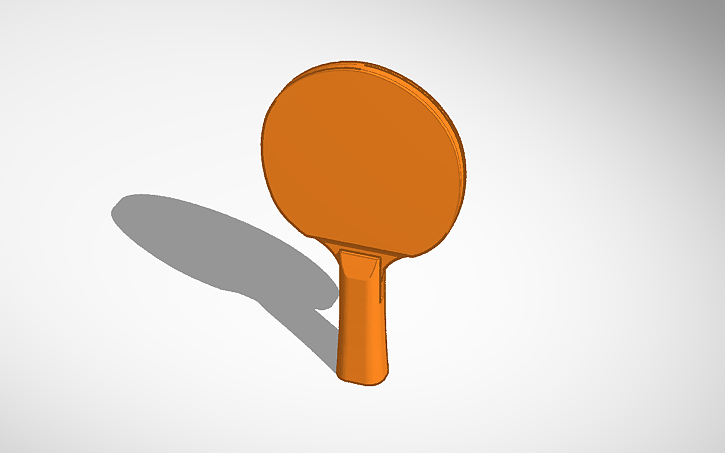 3D design ping pong paddle - Tinkercad