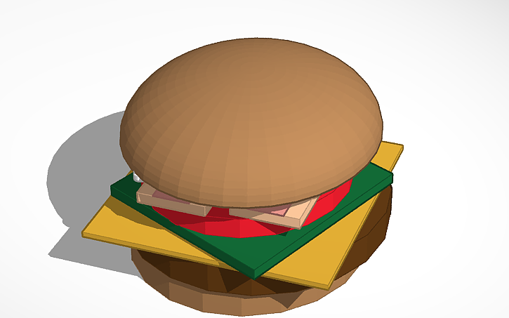 3D design Burger - Tinkercad