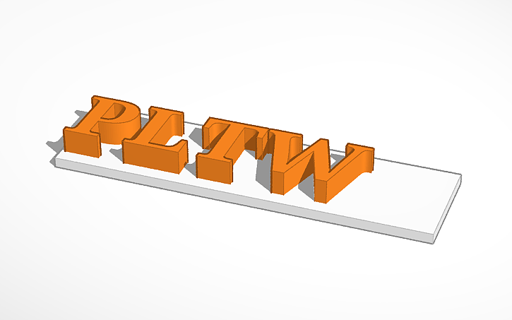 3D design PLTW Nametag | Tinkercad