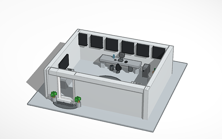 3D design game room detailed - Tinkercad