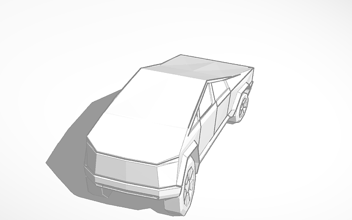 3D design Cybertruck sitting - Tinkercad