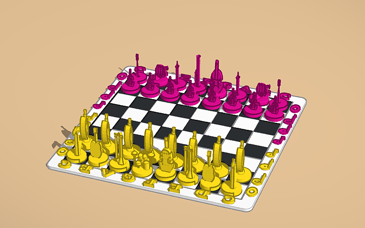 3D design Band and Orchestra Chess Set - Tinkercad