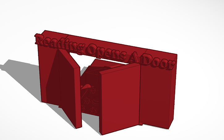 3d Design 6r Pc Reading Opens A Door Printw Prep Tinkercad