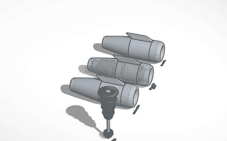 3D design jet engine - Tinkercad