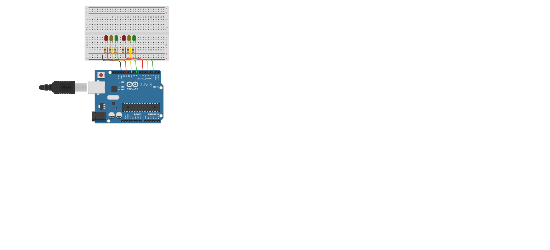 Circuit design Arduino ( Practica 1.4 ) - Tinkercad