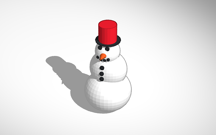 3D design Snowman | Tinkercad
