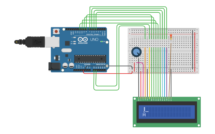 Circuit design LCD_8bitbus_Embedded C - Tinkercad