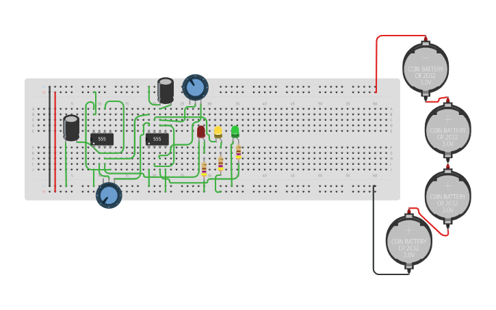 Circuit Design Traffic Light Using 555 Ic Tinkercad
