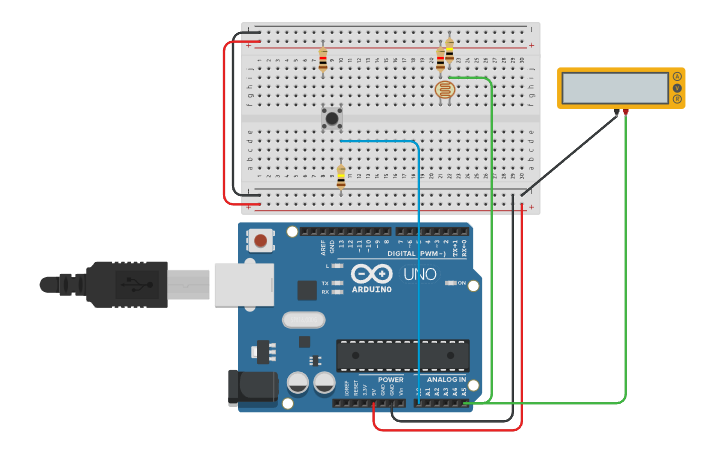 Circuit design Arduino Inputs Assignment - Tinkercad