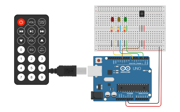 Circuit design 1. Radio control - Tinkercad