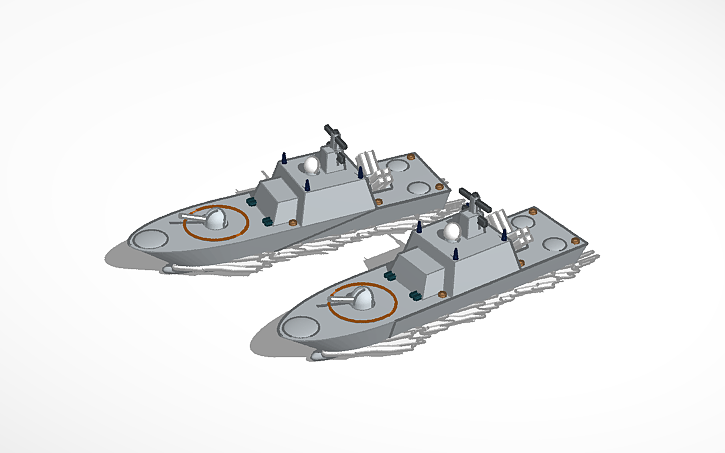 3D design WARSHIP - Tinkercad
