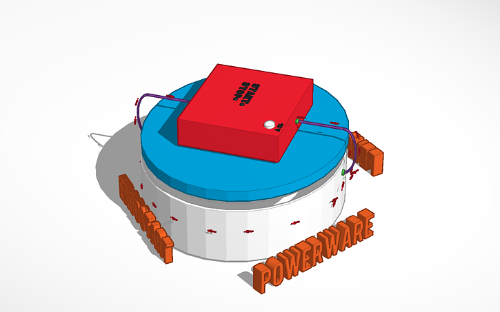 3D design Tupperware With Power Source Portable - Tinkercad