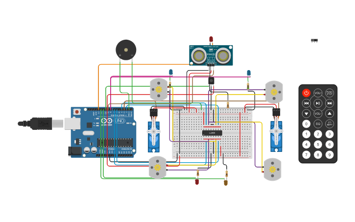 Circuit design Remote control car - PUBLIC | Tinkercad