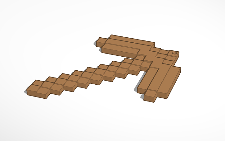 3D design Minecraft Pickaxe | Tinkercad