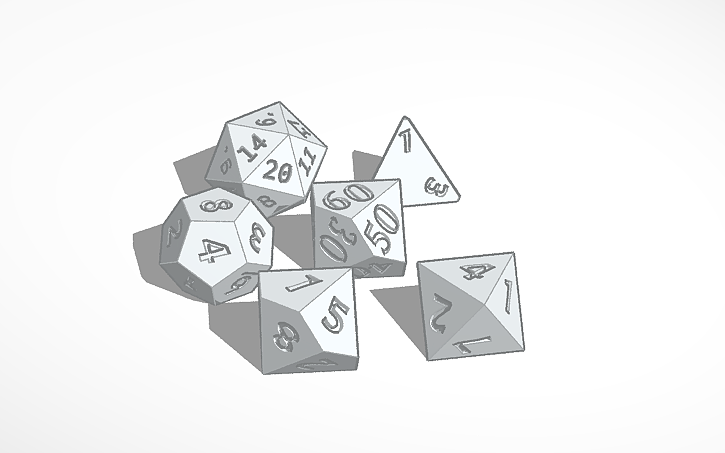 3D design Dice for Dungeons and Dragons - Tinkercad