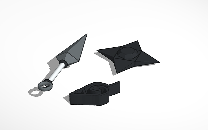 3D design Kunai/Shuriken Naruto - Tinkercad