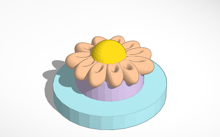 3D design Flower Cake Desine | Tinkercad