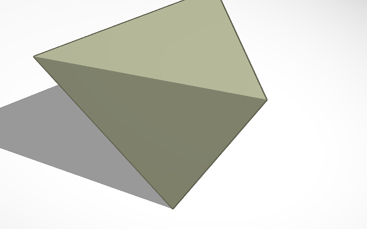 3D design inverted tetrahedron - Tinkercad