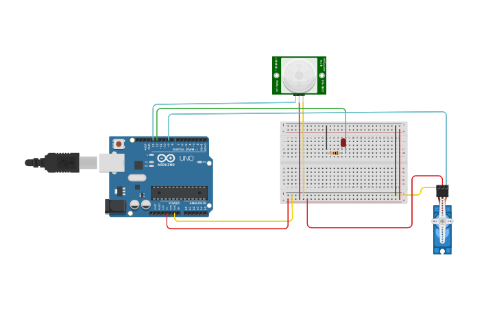 Circuit design Automatic Door Lock - Tinkercad Circuit design Automatic Door Lock - Tinkercad