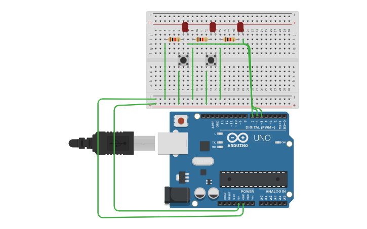 Circuit design AND gate using code - Tinkercad