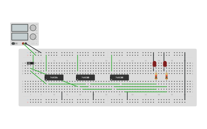 Circuit design d latch using nand - Tinkercad