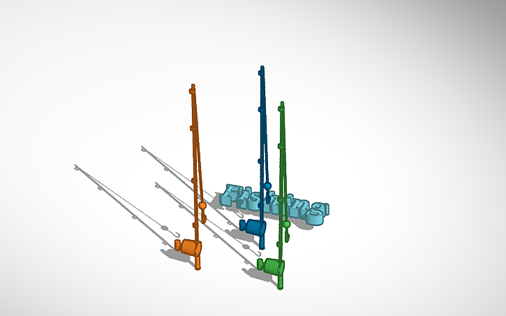 3D design fishing rod - Tinkercad