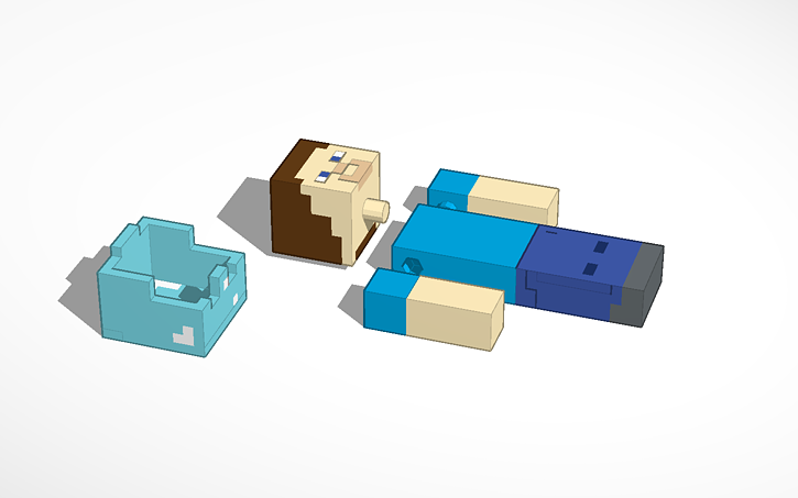 3D design Minecraft Steve Put Together Toy! By: Kingcreeper24 | Tinkercad