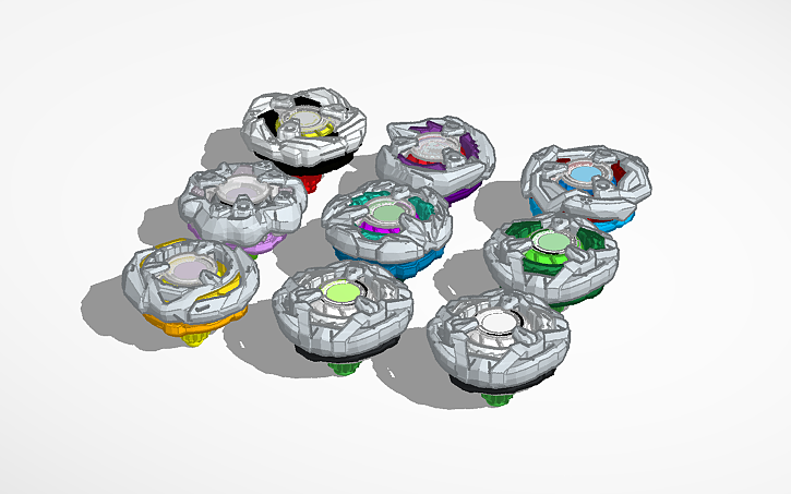 3D design multi nanairo collection beyblade x - Tinkercad