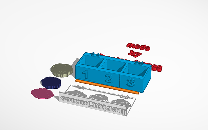 3D design beyblade x deck box - Tinkercad