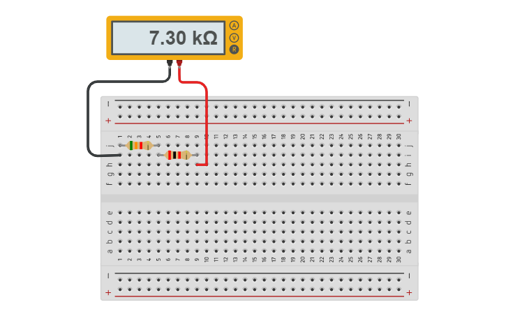 Circuit design Resisitor in series | Tinkercad