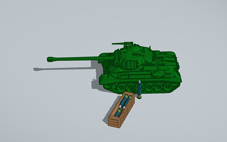 3D design sherman Tank WW2 | Tinkercad