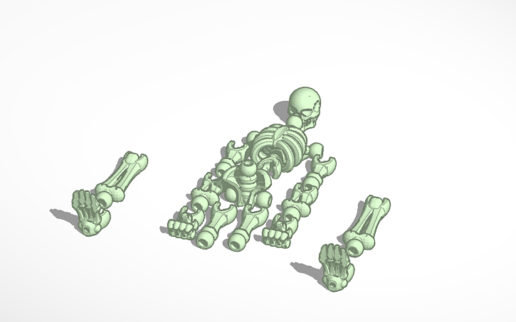 3D design Skeleton moveable layout - Tinkercad