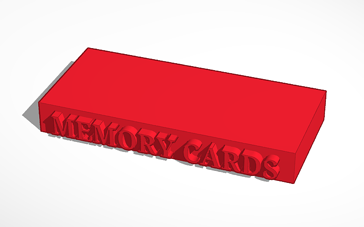 3D design Memory Card Holder V2 - Tinkercad