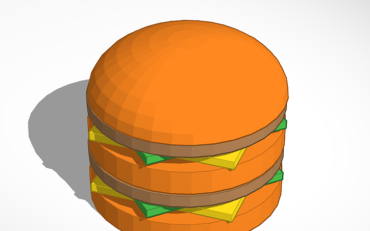 3D design Big Mac - Tinkercad