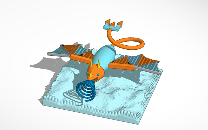 3D design Dragon generating vortex - Tinkercad