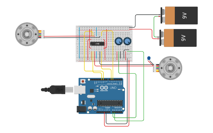 Circuit design Copy of Motor speed controller | Tinkercad