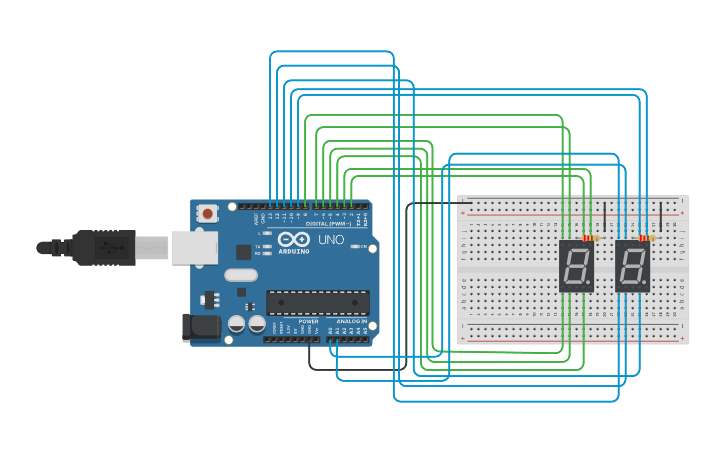 Circuit design ANI_7segment0to99 - Tinkercad