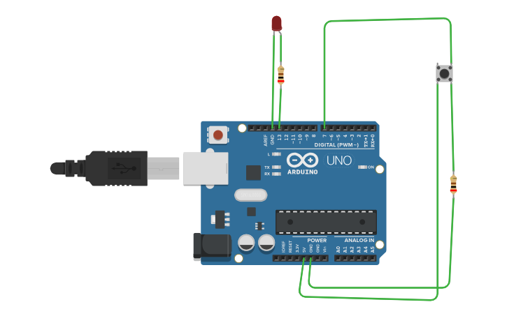 Circuit design Programa que hace parpadear un LED - Tinkercad