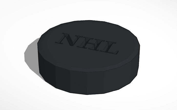 3D design hockey puck - Tinkercad