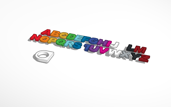 3D design Lesson: Key ring, letters! result | Tinkercad