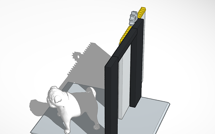 3D design Smart door for pets - Tinkercad