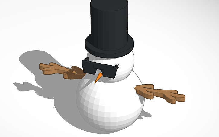 3D design snowman - Tinkercad